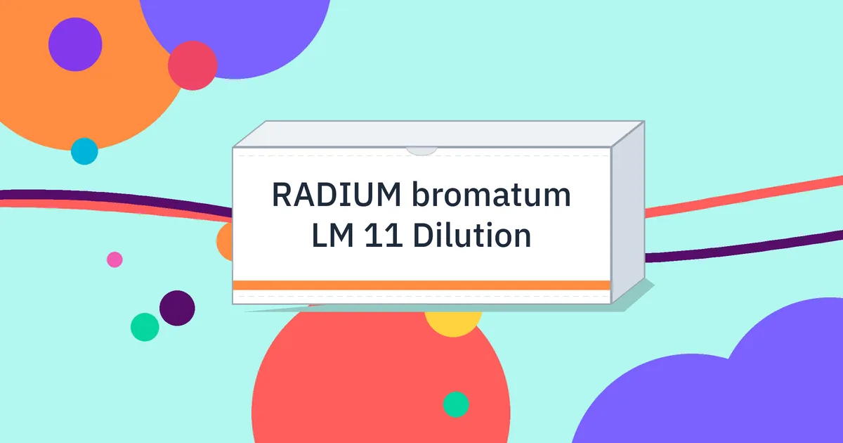 Symbolbild: Packung mit der Aufschrift RADIUM bromatum LM 11 Dilution (PZN 13045895) – Verfügbarkeit und Bezug in Apotheken in Frankfurt am Main