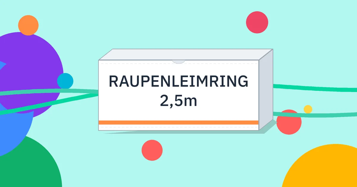 Symbolbild: Packung mit der Aufschrift RAUPENLEIMRING 2,5m (PZN 01475662) – Verfügbarkeit und Bezug in Apotheken in Frankfurt am Main