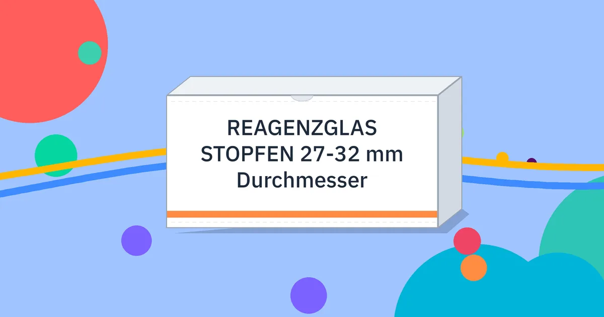 Symbolbild: Packung mit der Aufschrift REAGENZGLAS STOPFEN 27-32 mm Durchmesser (PZN 00895244) – Verfügbarkeit und Bezug in Apotheken in Frankfurt am Main