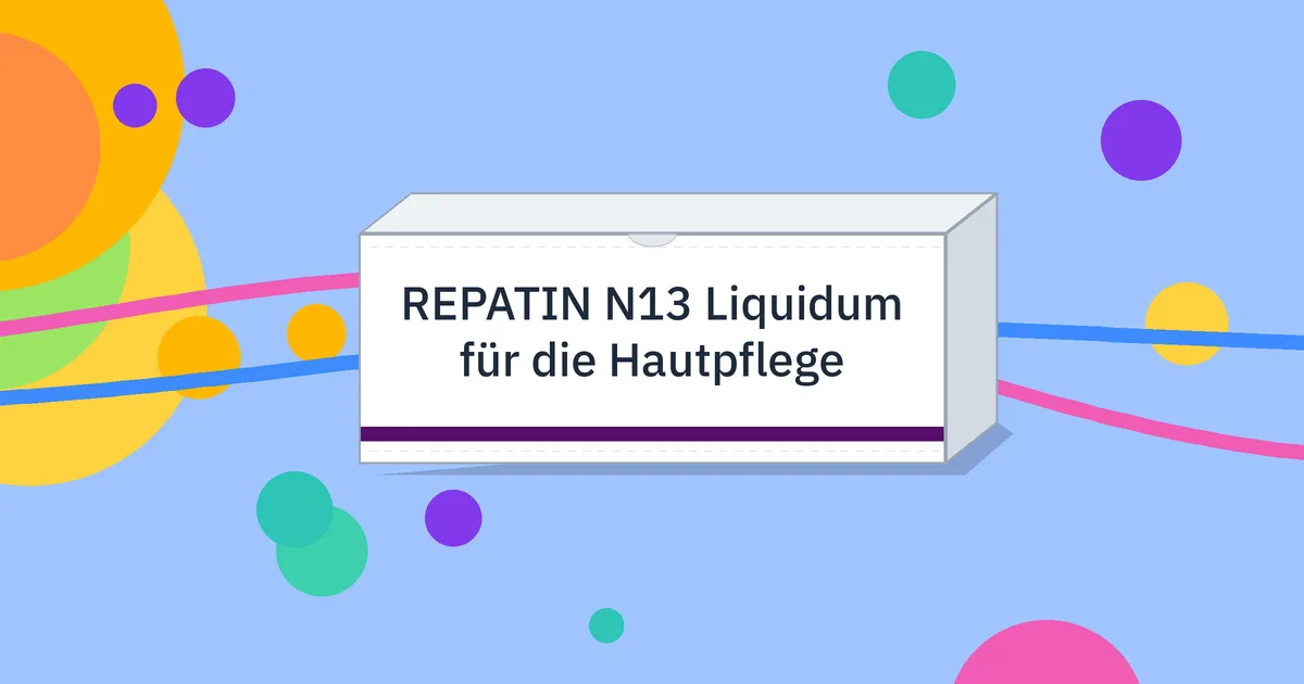 Symbolbild: Packung mit der Aufschrift REPATIN N13 Liquidum für die Hautpflege (PZN 15269920) – Verfügbarkeit und Bezug in Apotheken in Frankfurt am Main