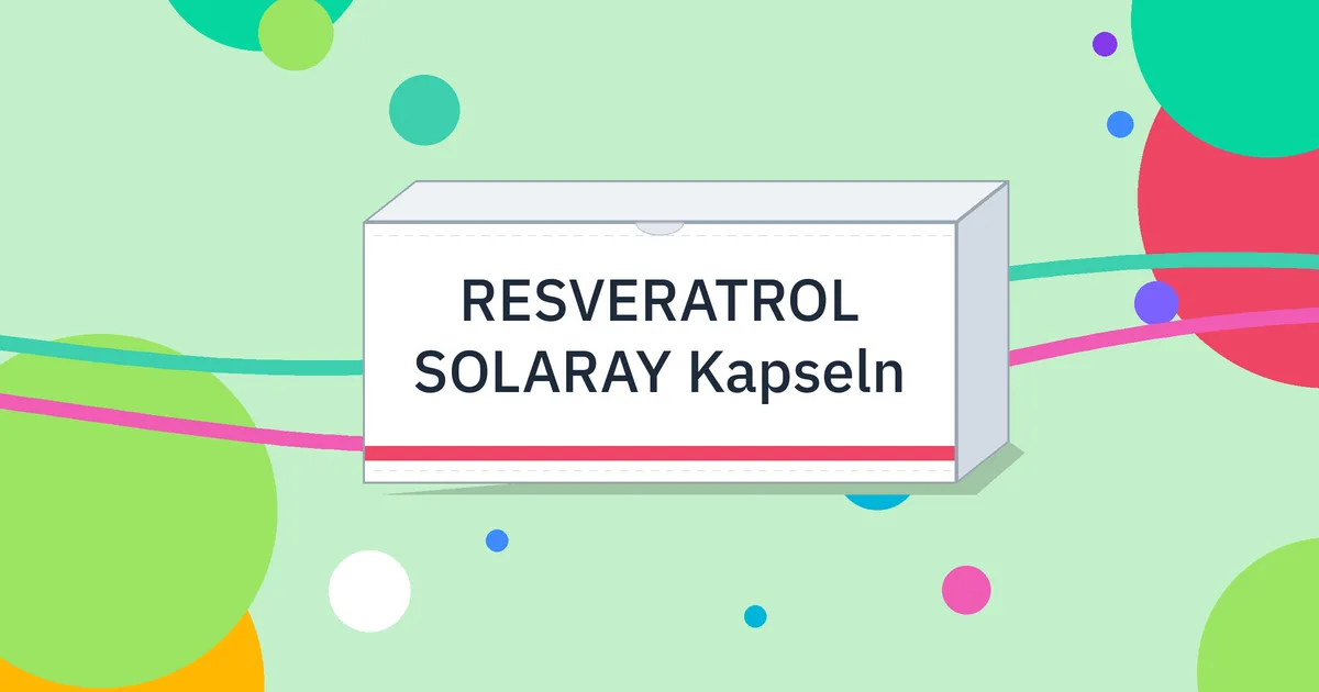 Symbolbild: Packung mit der Aufschrift RESVERATROL SOLARAY Kapseln (PZN 17254644) – Verfügbarkeit und Bezug in Apotheken in Frankfurt am Main