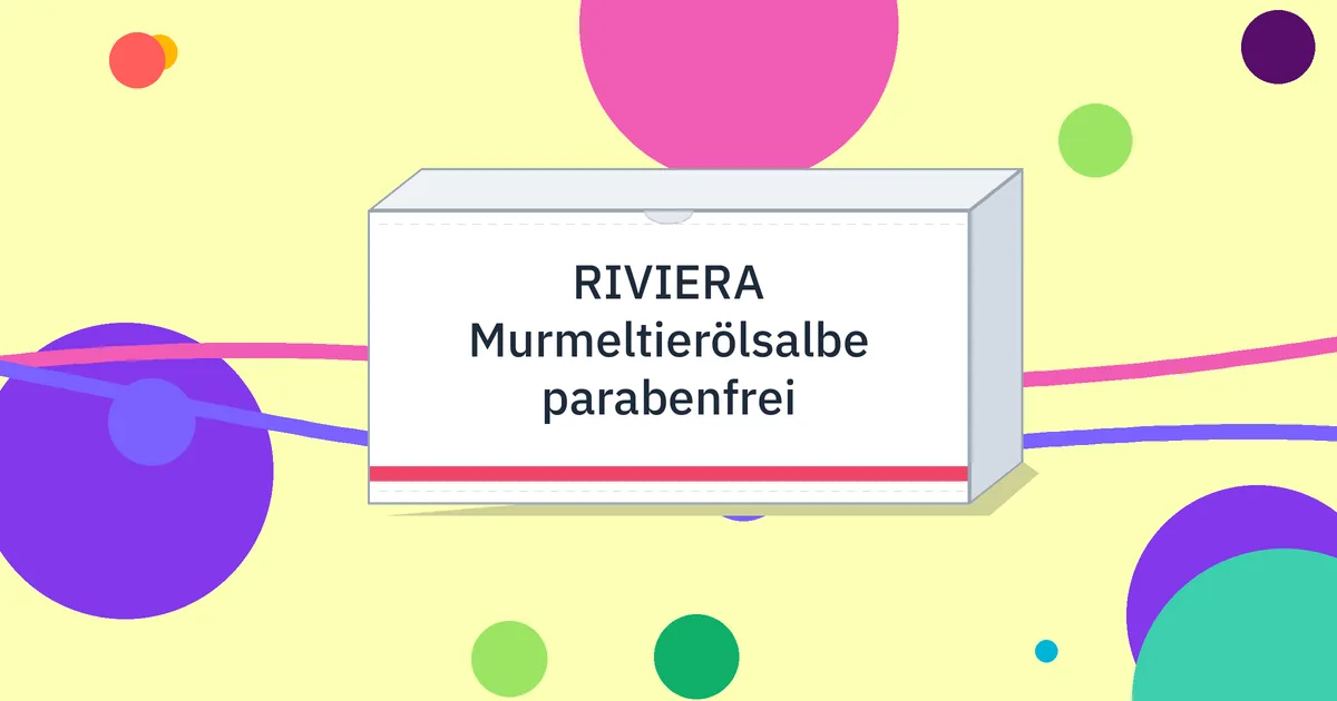 Symbolbild: Packung mit der Aufschrift RIVIERA Murmeltierölsalbe parabenfrei (PZN 11015298) – Verfügbarkeit und Bezug in Apotheken in Frankfurt am Main