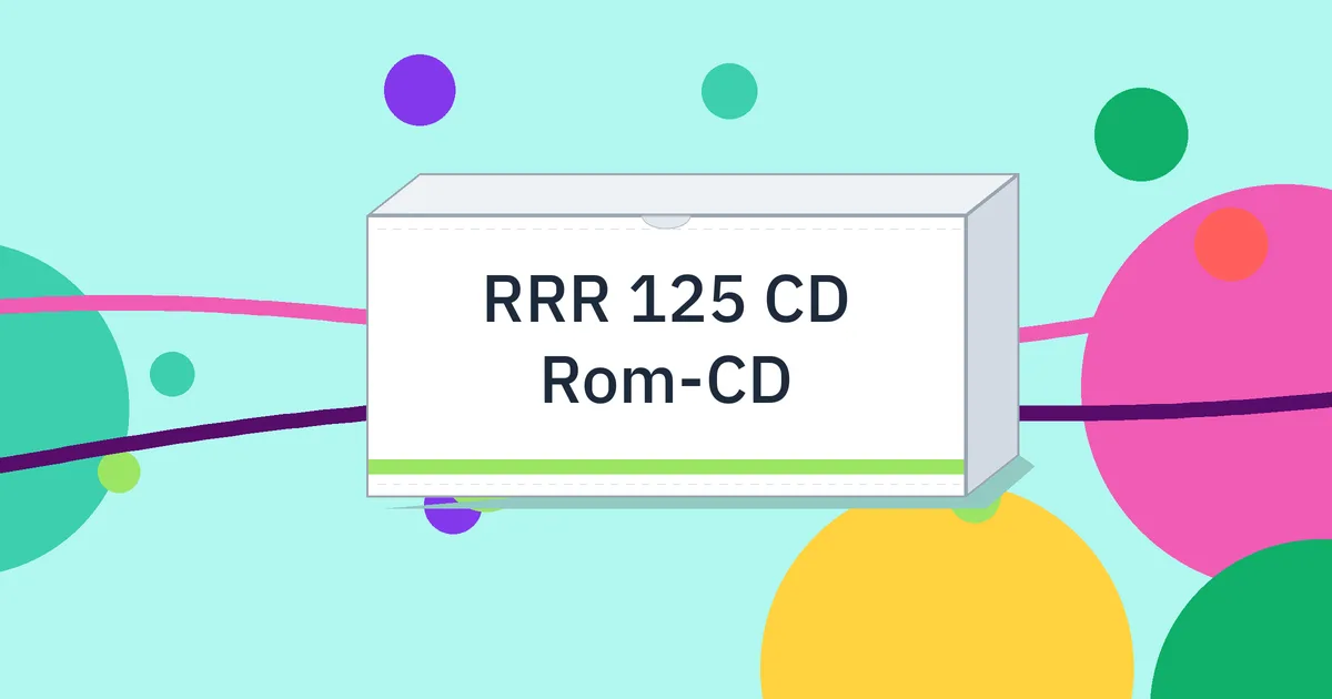Symbolbild: Packung mit der Aufschrift RRR 125 CD Rom-CD (PZN 05975611) – Verfügbarkeit und Bezug in Apotheken in Frankfurt am Main