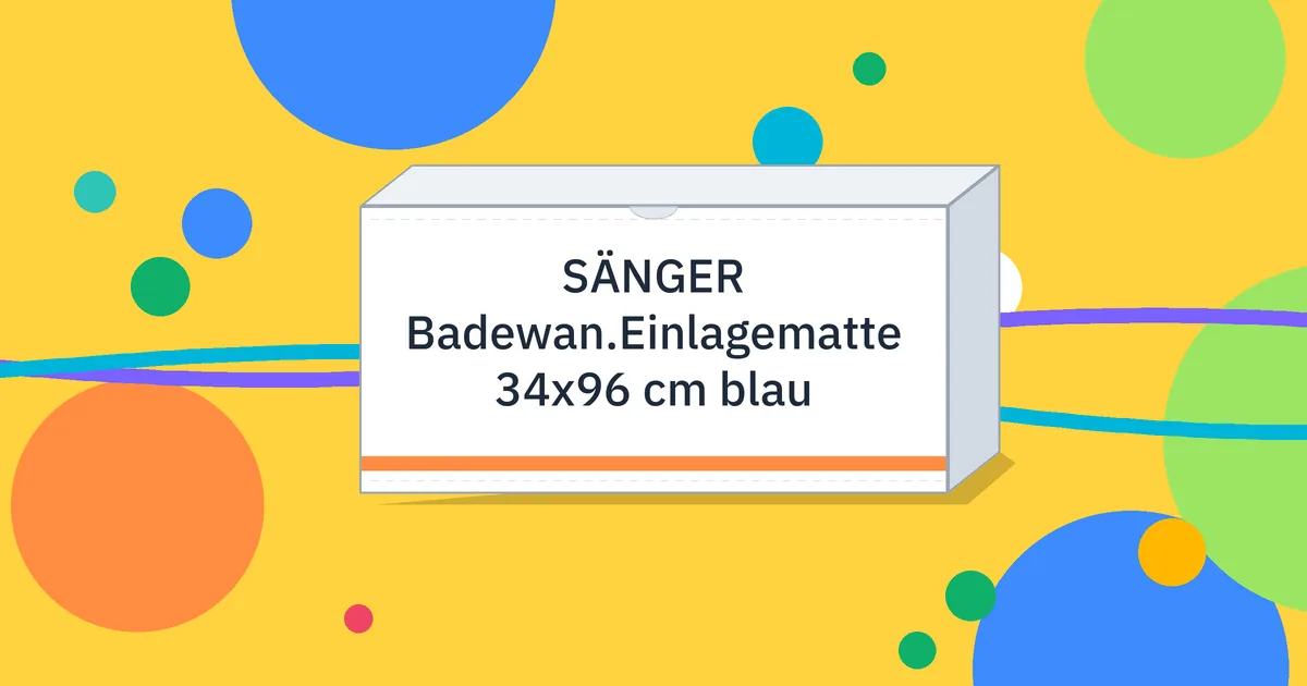 Symbolbild: Packung mit der Aufschrift SÄNGER Badewan.Einlagematte 34x96 cm blau (PZN 01307367) – Verfügbarkeit und Bezug in Apotheken in Frankfurt am Main