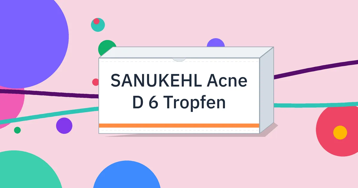 Symbolbild: Packung mit der Aufschrift SANUKEHL Acne D 6 Tropfen (PZN 07402813) – Verfügbarkeit und Bezug in Apotheken in Frankfurt am Main