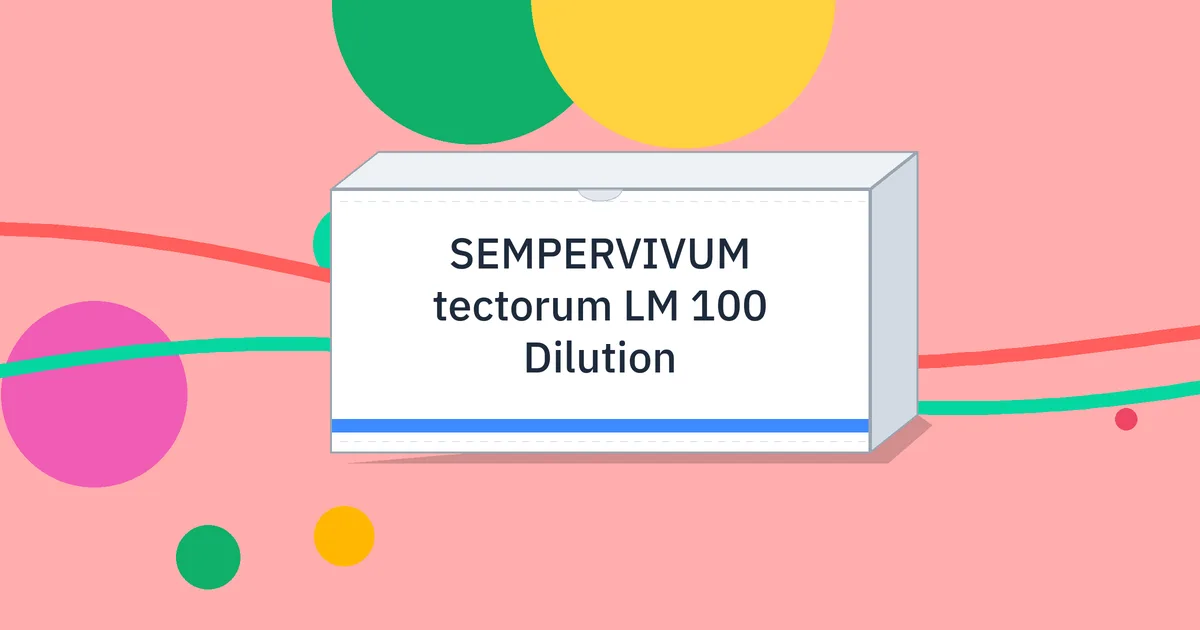 Symbolbild: Packung mit der Aufschrift SEMPERVIVUM tectorum LM 100 Dilution (PZN 13186495) – Verfügbarkeit und Bezug in Apotheken in Frankfurt am Main