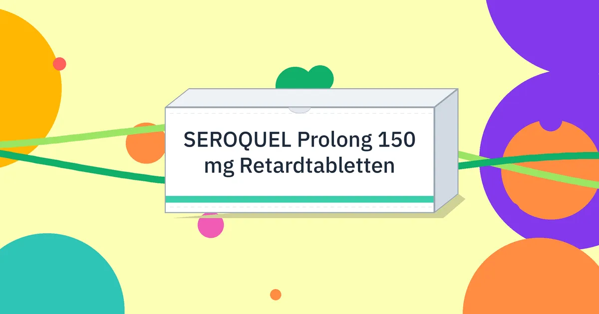 Symbolbild: Packung mit der Aufschrift SEROQUEL Prolong 150 mg Retardtabletten (PZN 15896580) – Verfügbarkeit und Bezug in Apotheken in Frankfurt am Main
