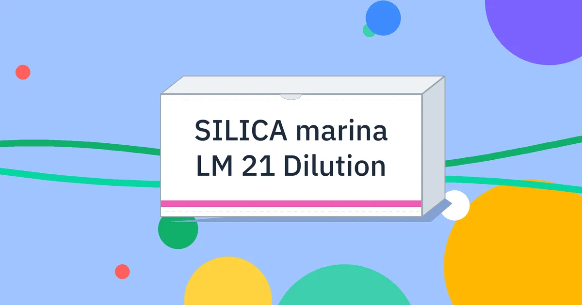Symbolbild: Packung mit der Aufschrift SILICA marina LM 21 Dilution (PZN 13189849) – Verfügbarkeit und Bezug in Apotheken in Frankfurt am Main