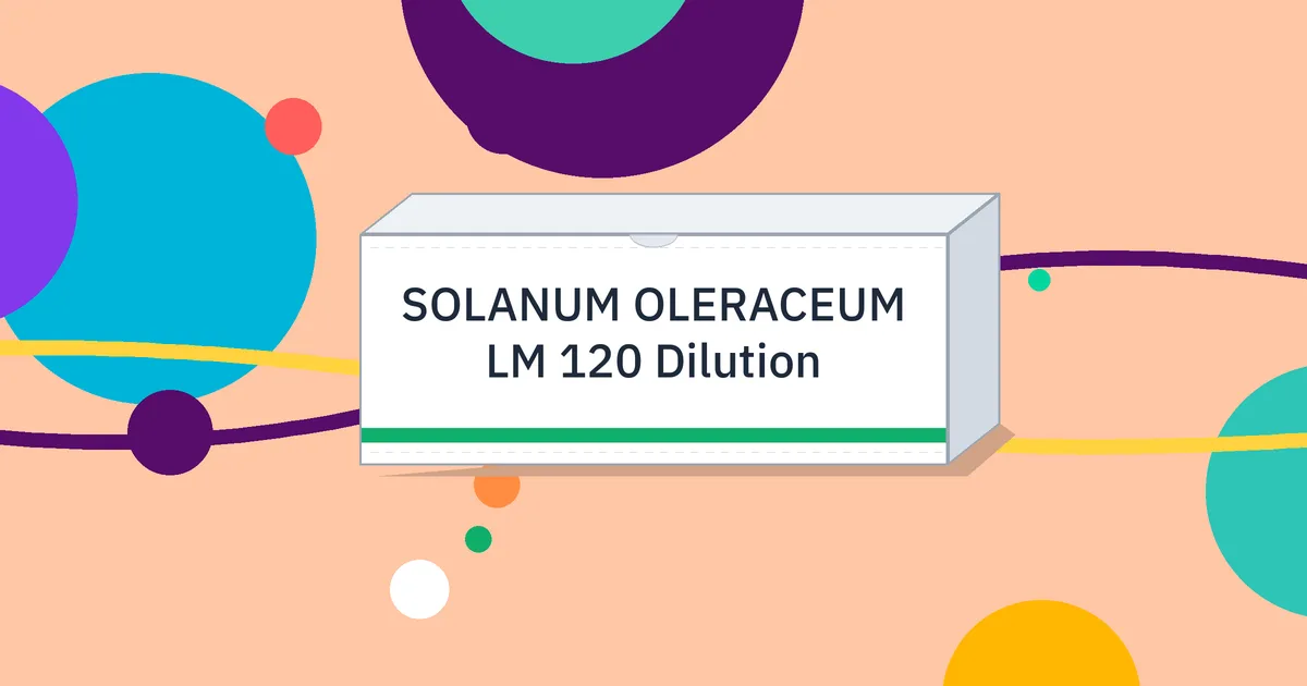 Symbolbild: Packung mit der Aufschrift SOLANUM OLERACEUM LM 120 Dilution (PZN 13193650) – Verfügbarkeit und Bezug in Apotheken in Frankfurt am Main