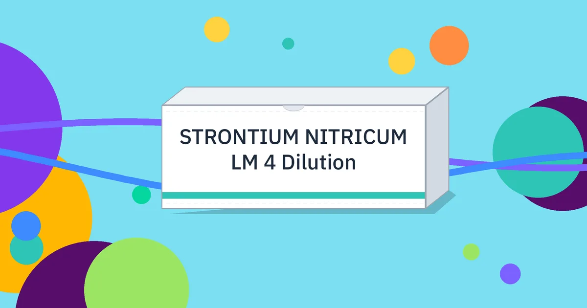 Symbolbild: Packung mit der Aufschrift STRONTIUM NITRICUM LM 4 Dilution (PZN 13204299) – Verfügbarkeit und Bezug in Apotheken in Frankfurt am Main