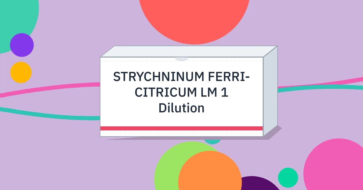 Symbolbild: Packung mit der Aufschrift STRYCHNINUM FERRI-CITRICUM LM 1 Dilution (PZN 13206128) – Verfügbarkeit und Bezug in Apotheken in Frankfurt am Main