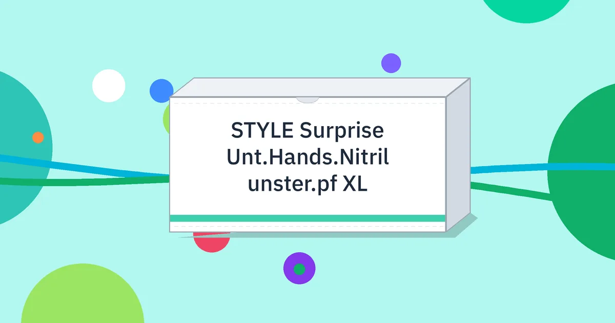 Symbolbild: Packung mit der Aufschrift STYLE Surprise Unt.Hands.Nitril unster.pf XL (PZN 16603083) – Verfügbarkeit und Bezug in Apotheken in Frankfurt am Main