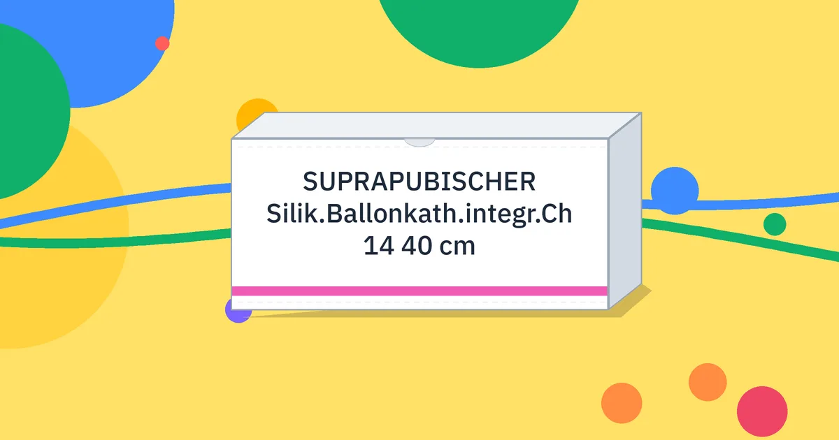 Symbolbild: Packung mit der Aufschrift SUPRAPUBISCHER Silik.Ballonkath.integr.Ch 14 40 cm (PZN 10981743) – Verfügbarkeit und Bezug in Apotheken in Frankfurt am Main