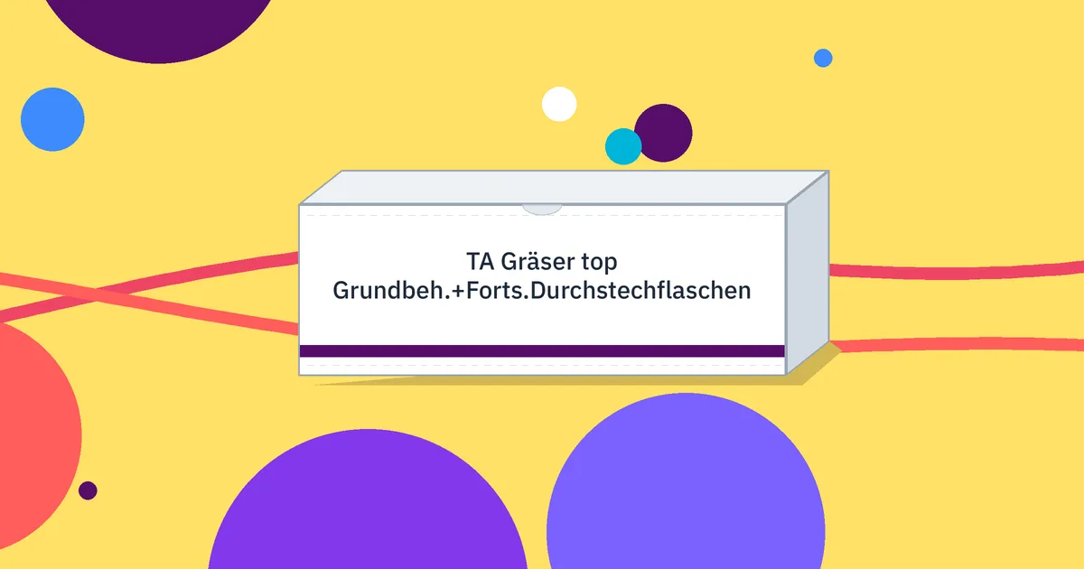 Symbolbild: Packung mit der Aufschrift TA Gräser top Grundbeh.+Forts.Durchstechflaschen (PZN 00987331) – Verfügbarkeit und Bezug in Apotheken in Frankfurt am Main