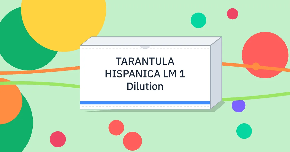 Symbolbild: Packung mit der Aufschrift TARANTULA HISPANICA LM 1 Dilution (PZN 10407889) – Verfügbarkeit und Bezug in Apotheken in Frankfurt am Main