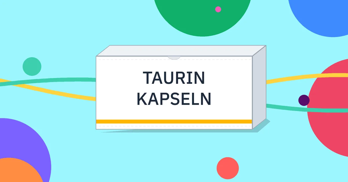 Symbolbild: Packung mit der Aufschrift TAURIN KAPSELN (PZN 12574798) – Verfügbarkeit und Bezug in Apotheken in Frankfurt am Main