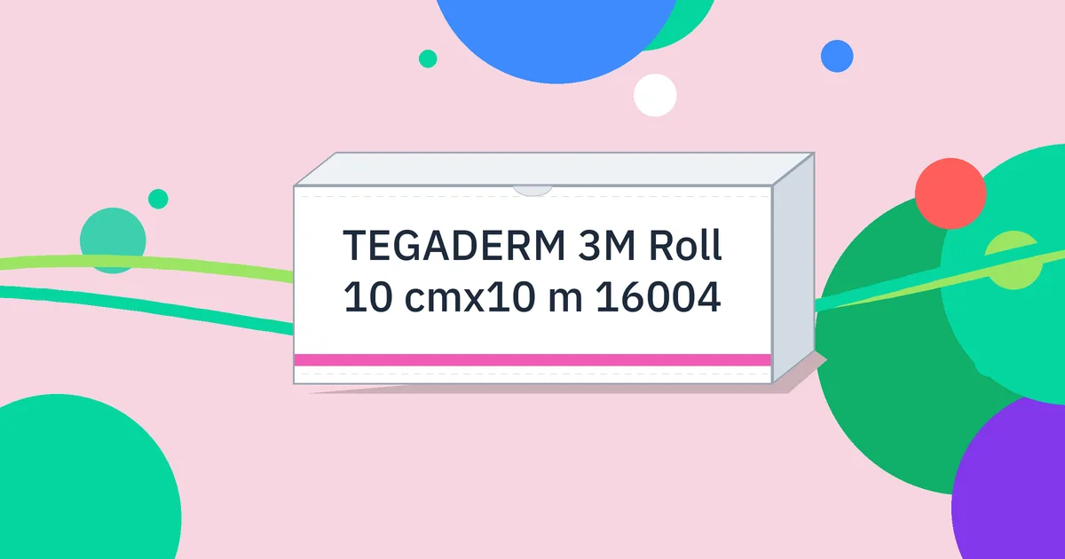 Symbolbild: Packung mit der Aufschrift TEGADERM 3M Roll 10 cmx10 m 16004 (PZN 15591490) – Verfügbarkeit und Bezug in Apotheken in Frankfurt am Main