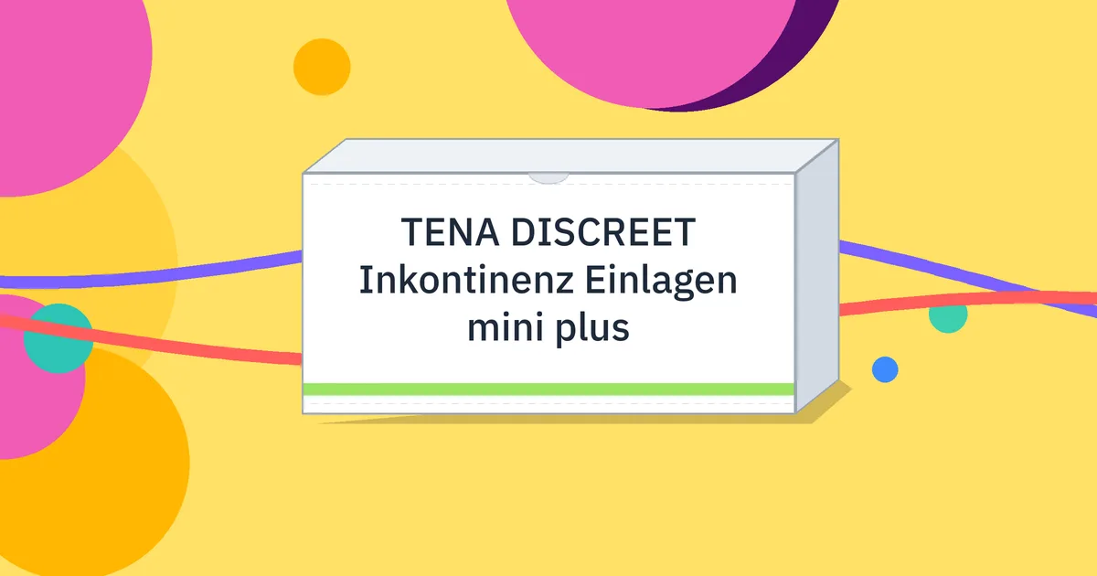 Symbolbild: Packung mit der Aufschrift TENA DISCREET Inkontinenz Einlagen mini plus (PZN 17981427) – Verfügbarkeit und Bezug in Apotheken in Frankfurt am Main