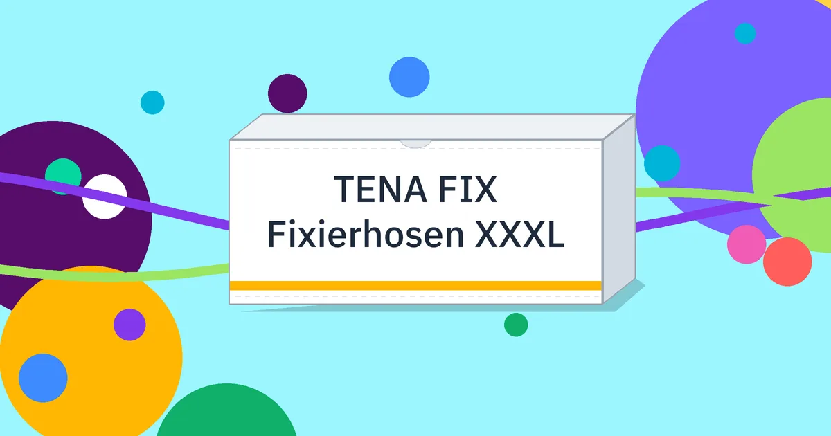 Symbolbild: Packung mit der Aufschrift TENA FIX Fixierhosen XXXL (PZN 14372225) – Verfügbarkeit und Bezug in Apotheken in Frankfurt am Main