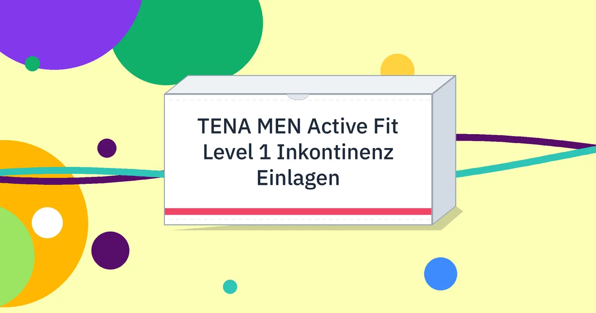 Symbolbild: Packung mit der Aufschrift TENA MEN Active Fit Level 1 Inkontinenz Einlagen (PZN 17981717) – Verfügbarkeit und Bezug in Apotheken in Frankfurt am Main
