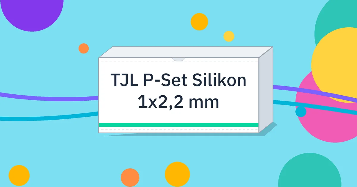 Symbolbild: Packung mit der Aufschrift TJL P-Set Silikon 1x2,2 mm (PZN 17588210) – Verfügbarkeit und Bezug in Apotheken in Frankfurt am Main