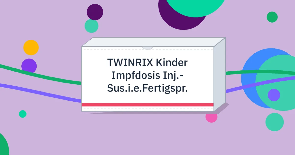 Symbolbild: Packung mit der Aufschrift TWINRIX Kinder Impfdosis Inj.-Sus.i.e.Fertigspr. (PZN 02779648) – Verfügbarkeit und Bezug in Apotheken in Frankfurt am Main