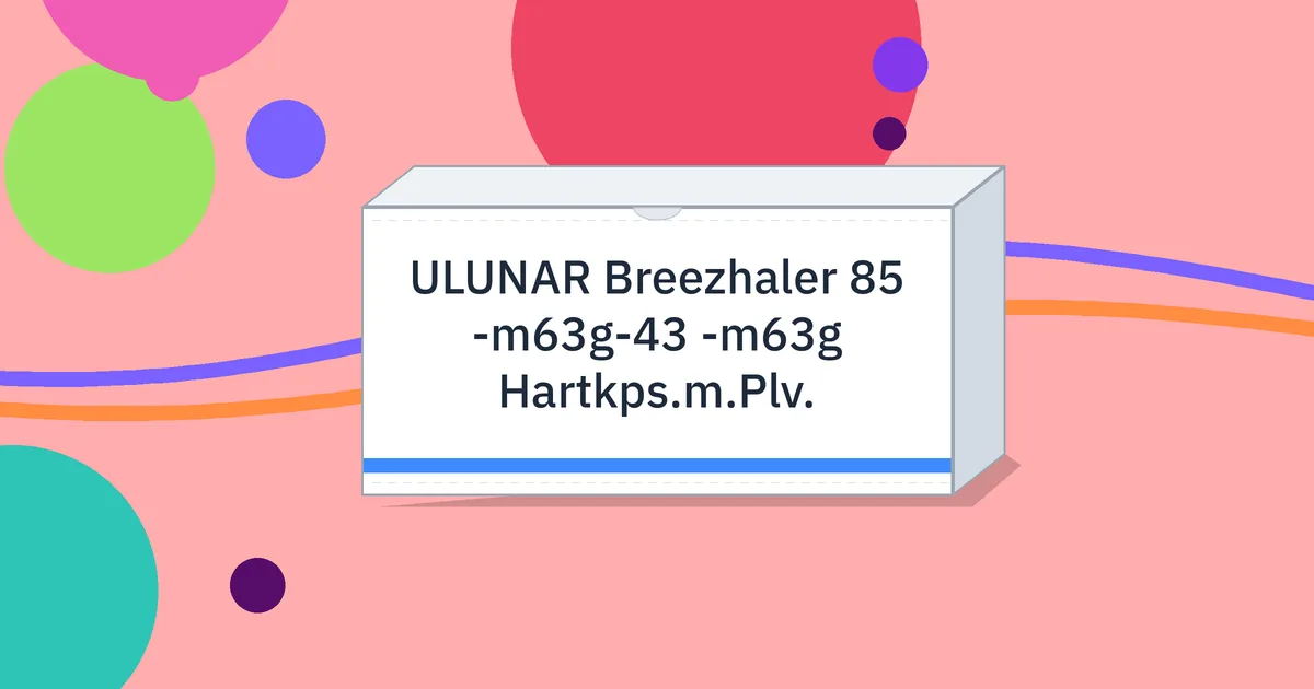 Symbolbild: Packung mit der Aufschrift ULUNAR Breezhaler 85 -m63g-43 -m63g Hartkps.m.Plv. (PZN 13587946) – Verfügbarkeit und Bezug in Apotheken in Frankfurt am Main