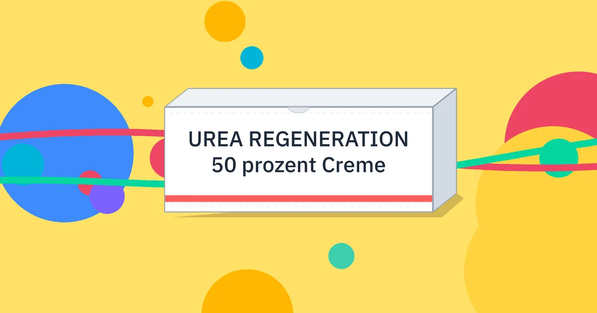 Symbolbild: Packung mit der Aufschrift UREA REGENERATION 50 prozent Creme (PZN 19162107) – Verfügbarkeit und Bezug in Apotheken in Frankfurt am Main