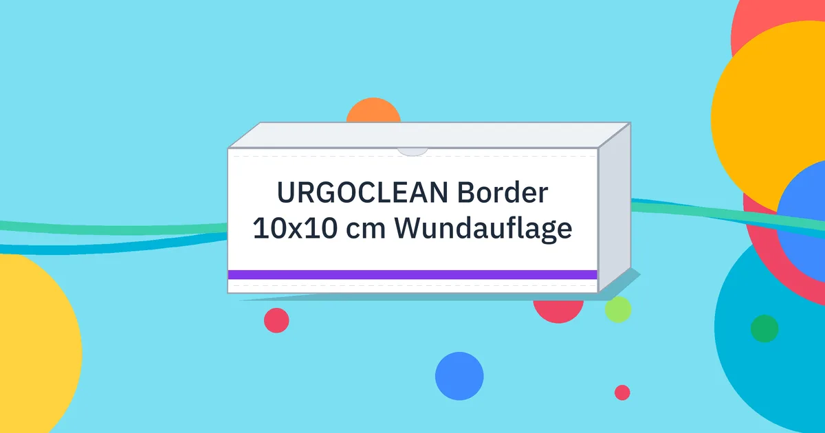 Symbolbild: Packung mit der Aufschrift URGOCLEAN Border 10x10 cm Wundauflage (PZN 19538423) – Verfügbarkeit und Bezug in Apotheken in Frankfurt am Main