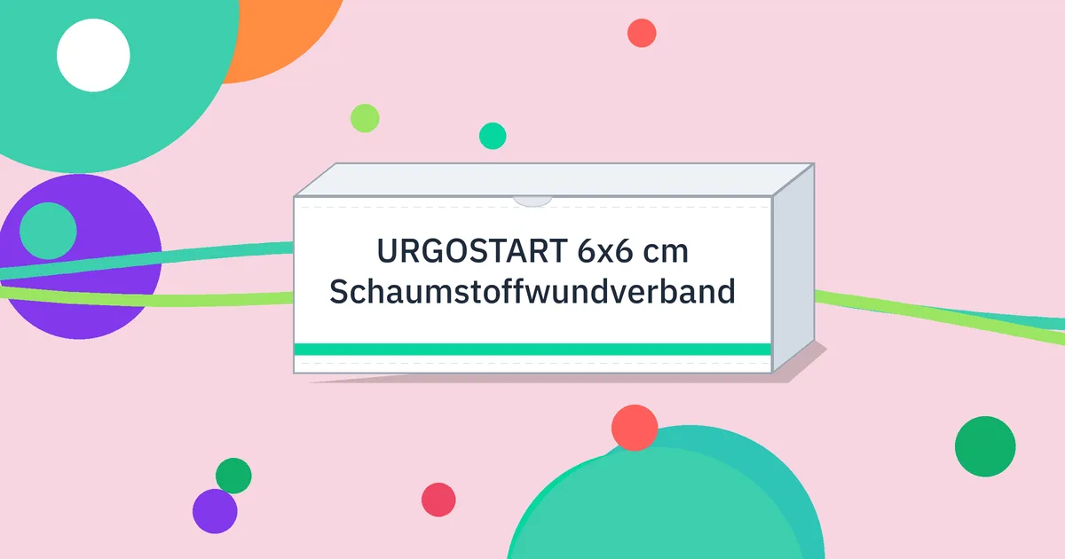 Symbolbild: Packung mit der Aufschrift URGOSTART 6x6 cm Schaumstoffwundverband (PZN 18822530) – Verfügbarkeit und Bezug in Apotheken in Frankfurt am Main