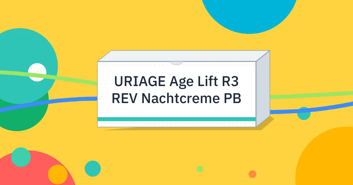 Symbolbild: Packung mit der Aufschrift URIAGE Age Lift R3 REV Nachtcreme PB (PZN 20949189) – Verfügbarkeit und Bezug in Apotheken in Frankfurt am Main
