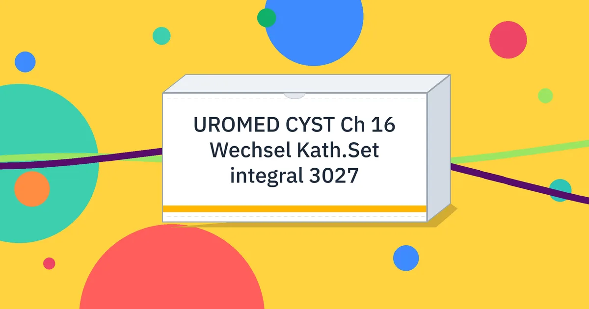 Symbolbild: Packung mit der Aufschrift UROMED CYST Ch 16 Wechsel Kath.Set integral 3027 (PZN 02557936) – Verfügbarkeit und Bezug in Apotheken in Frankfurt am Main