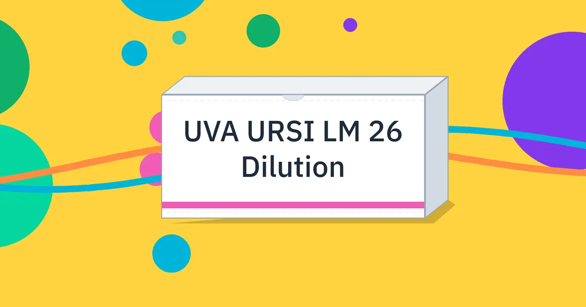 Symbolbild: Packung mit der Aufschrift UVA URSI LM 26 Dilution (PZN 13259308) – Verfügbarkeit und Bezug in Apotheken in Frankfurt am Main