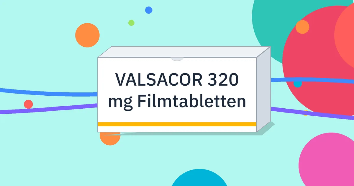 Symbolbild: Packung mit der Aufschrift VALSACOR 320 mg Filmtabletten (PZN 09269703) – Verfügbarkeit und Bezug in Apotheken in Frankfurt am Main