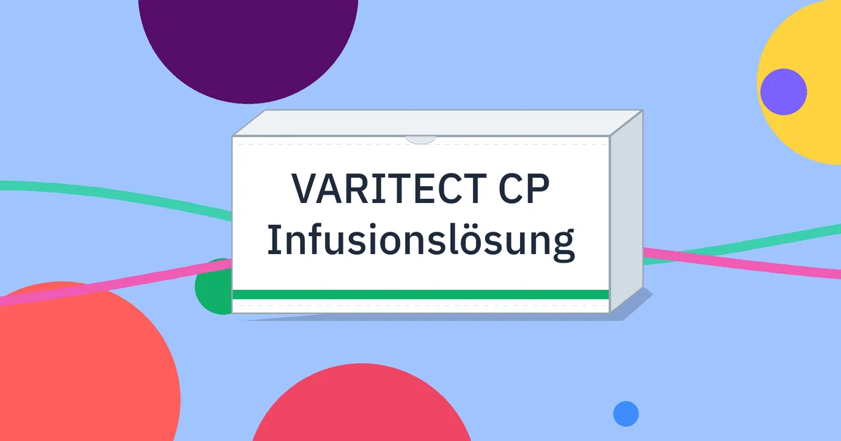 Symbolbild: Packung mit der Aufschrift VARITECT CP Infusionslösung (PZN 02044036) – Verfügbarkeit und Bezug in Apotheken in Frankfurt am Main