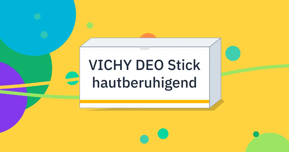 Symbolbild: Packung mit der Aufschrift VICHY DEO Stick hautberuhigend (PZN 06712291) – Verfügbarkeit und Bezug in Apotheken in Frankfurt am Main