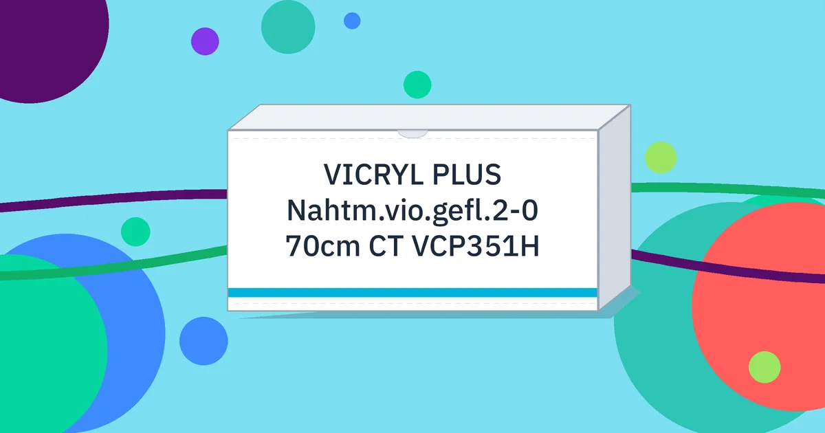 Symbolbild: Packung mit der Aufschrift VICRYL PLUS Nahtm.vio.gefl.2-0 70cm CT VCP351H (PZN 16393214) – Verfügbarkeit und Bezug in Apotheken in Frankfurt am Main