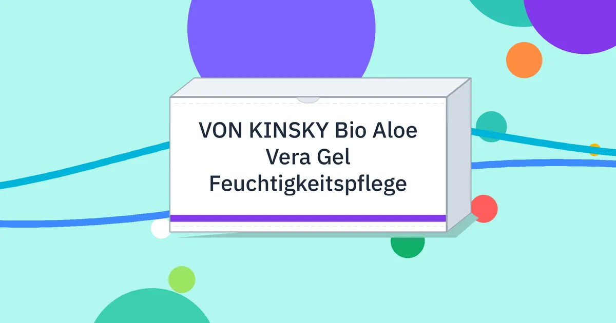 Symbolbild: Packung mit der Aufschrift VON KINSKY Bio Aloe Vera Gel Feuchtigkeitspflege (PZN 18602768) – Verfügbarkeit und Bezug in Apotheken in Frankfurt am Main