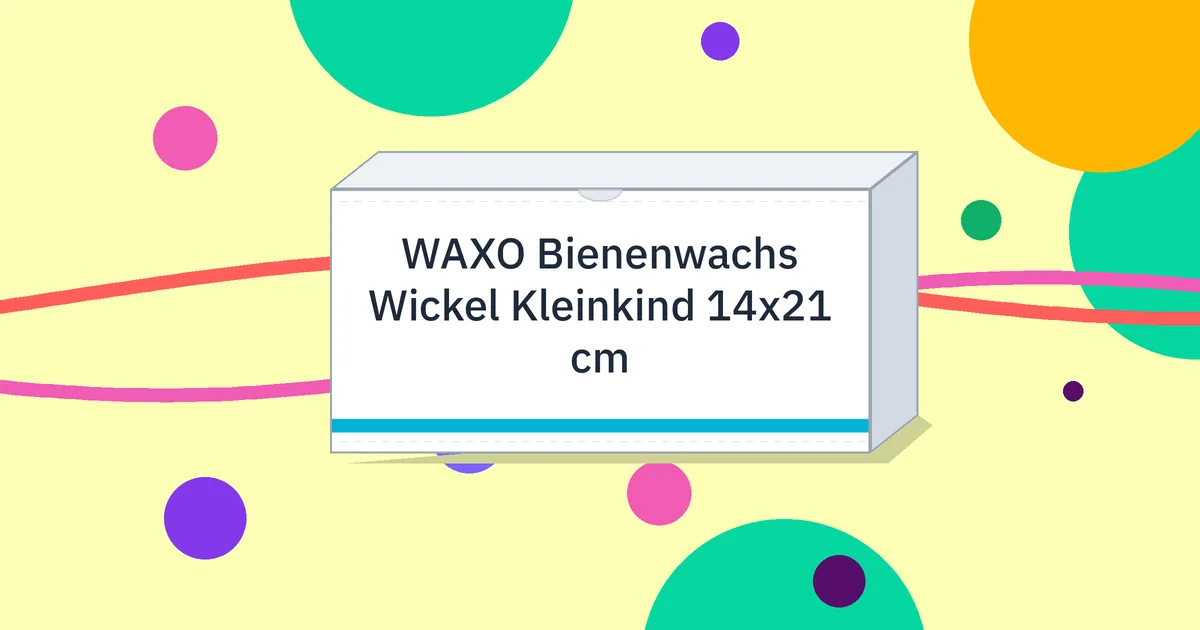 Symbolbild: Packung mit der Aufschrift WAXO Bienenwachs Wickel Kleinkind 14x21 cm (PZN 16359370) – Verfügbarkeit und Bezug in Apotheken in Frankfurt am Main