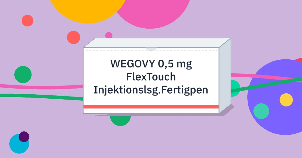 Symbolbild: Packung mit der Aufschrift WEGOVY 0,5 mg FlexTouch Injektionslsg.Fertigpen (PZN 20374984) – Verfügbarkeit und Bezug in Apotheken in Frankfurt am Main