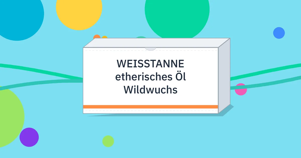 Symbolbild: Packung mit der Aufschrift WEISSTANNE etherisches Öl Wildwuchs (PZN 08449840) – Verfügbarkeit und Bezug in Apotheken in Frankfurt am Main