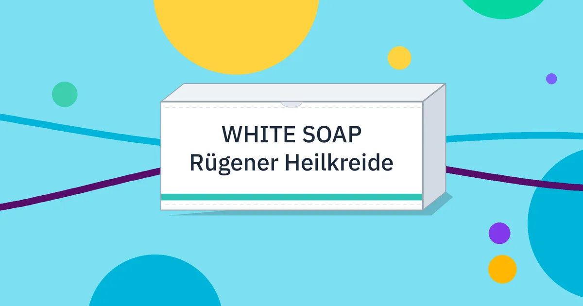 Symbolbild: Packung mit der Aufschrift WHITE SOAP Rügener Heilkreide (PZN 16332431) – Verfügbarkeit und Bezug in Apotheken in Frankfurt am Main