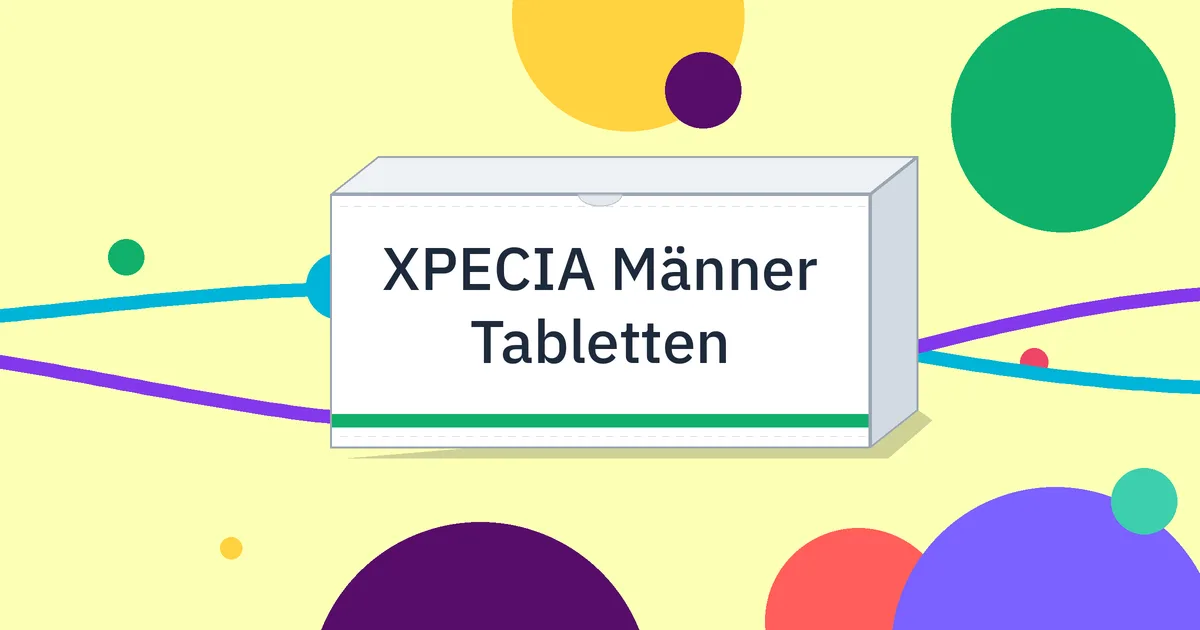 Symbolbild: Packung mit der Aufschrift XPECIA Männer Tabletten (PZN 19848224) – Verfügbarkeit und Bezug in Apotheken in Frankfurt am Main