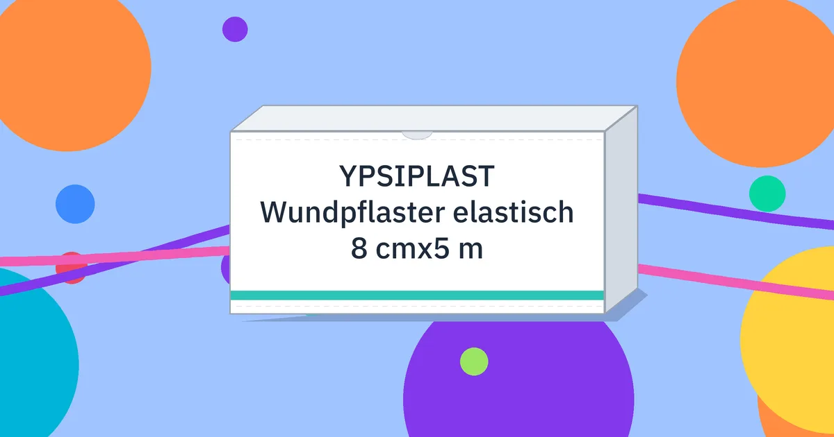 Symbolbild: Packung mit der Aufschrift YPSIPLAST Wundpflaster elastisch 8 cmx5 m (PZN 20364891) – Verfügbarkeit und Bezug in Apotheken in Frankfurt am Main