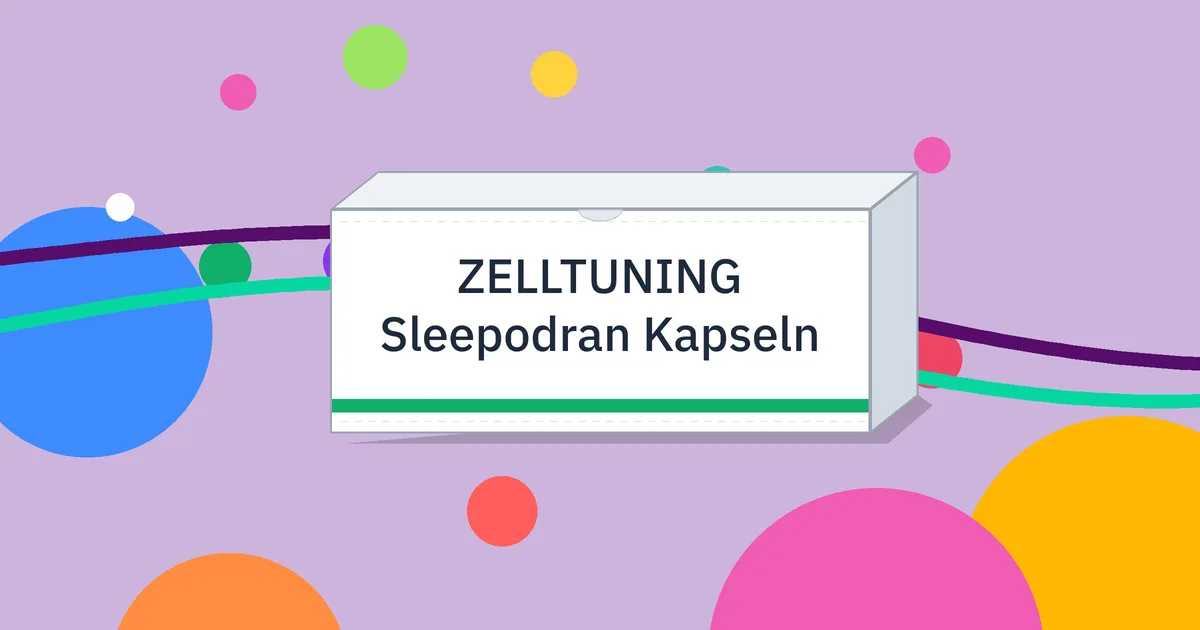 Symbolbild: Packung mit der Aufschrift ZELLTUNING Sleepodran Kapseln (PZN 12673336) – Verfügbarkeit und Bezug in Apotheken in Frankfurt am Main