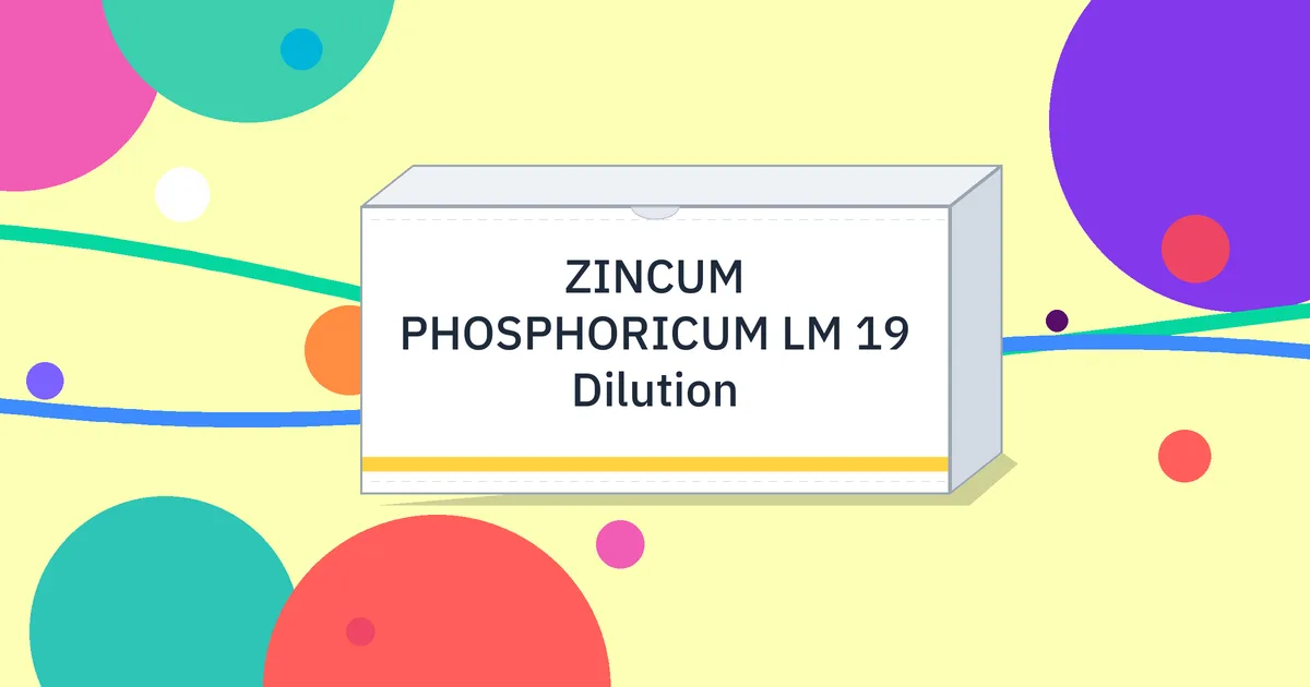 Symbolbild: Packung mit der Aufschrift ZINCUM PHOSPHORICUM LM 19 Dilution (PZN 13297556) – Verfügbarkeit und Bezug in Apotheken in Frankfurt am Main