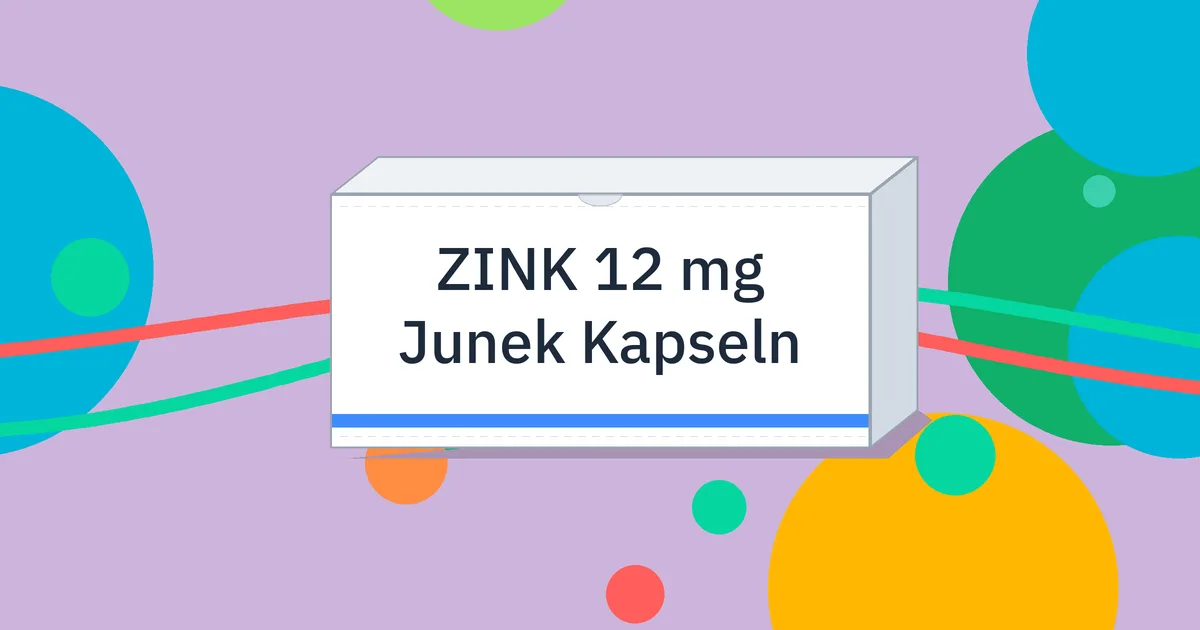 Symbolbild: Packung mit der Aufschrift ZINK 12 mg Junek Kapseln (PZN 10053486) – Verfügbarkeit und Bezug in Apotheken in Frankfurt am Main