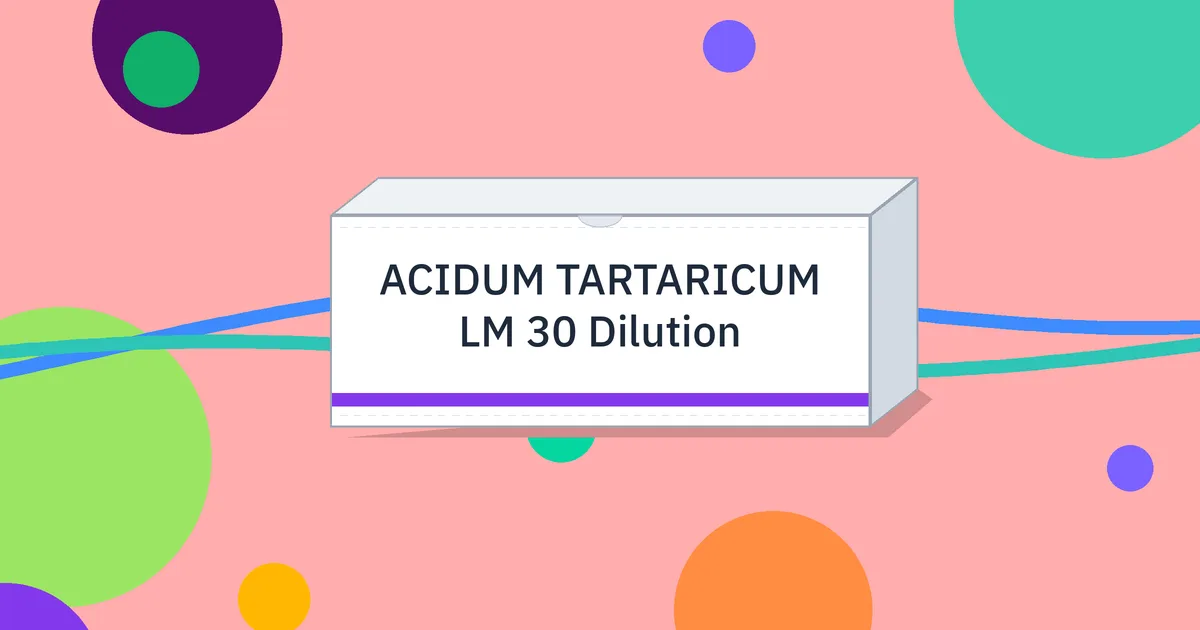 Symbolbild: Packung mit der Aufschrift ACIDUM TARTARICUM LM 30 Dilution (PZN 13287144) – Verfügbarkeit und Bezug in Apotheken in Frankfurt am Main