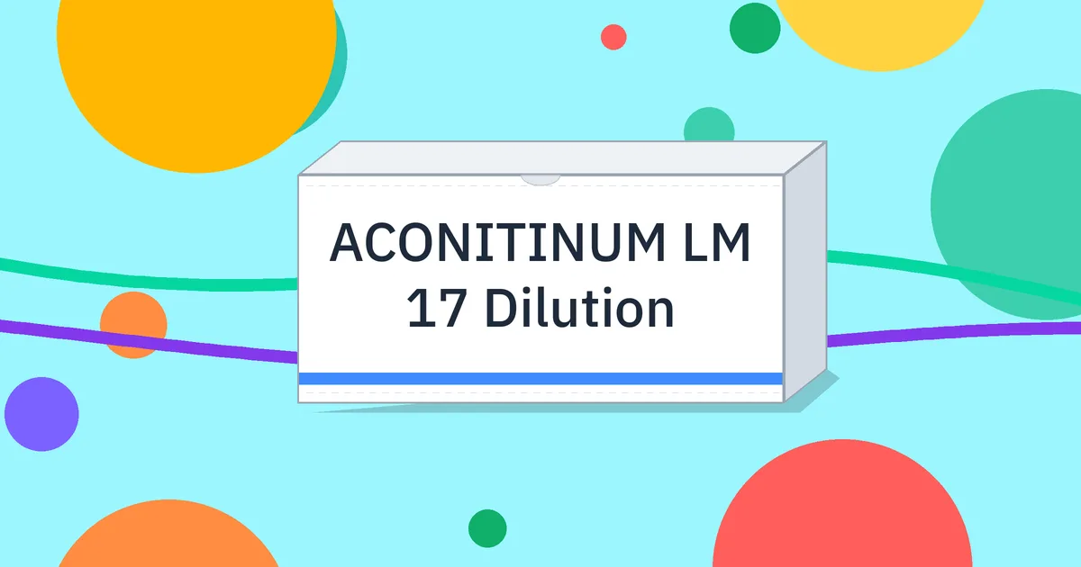 Symbolbild: Packung mit der Aufschrift ACONITINUM LM 17 Dilution (PZN 13289769) – Verfügbarkeit und Bezug in Apotheken in Frankfurt am Main