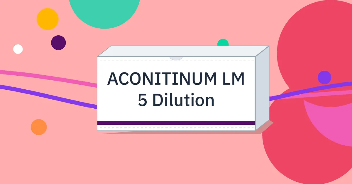 Symbolbild: Packung mit der Aufschrift ACONITINUM LM 5 Dilution (PZN 13289433) – Verfügbarkeit und Bezug in Apotheken in Frankfurt am Main